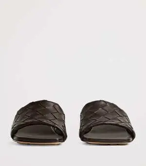 Bottega Veneta Lambskin Parco Heeled Mules - Black