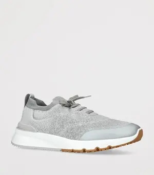 Brunello Cucinelli Knitted Sportiv Sneakers - Grey