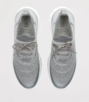 Brunello Cucinelli Knitted Sportiv Sneakers - Grey