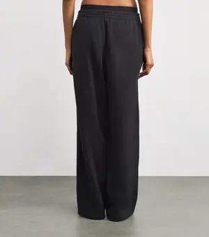 SKIMS Cotton-blend Double-waistband Sweatpants - Black