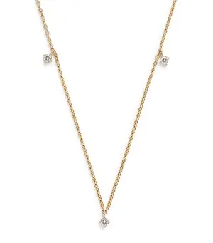Harrods Diamond And Yellow Necklace - Gold