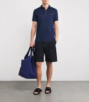 Polo Ralph Lauren Cotton Custom-fit Polo Shirt - Navy