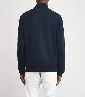 Polo Ralph Lauren Cotton-blend Quarter-zip Sweater - Navy