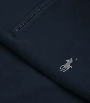 Polo Ralph Lauren Cotton-blend Quarter-zip Sweater - Navy