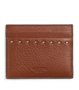 Valentino Garavani Leather Vlogo Signature Card Holder - Brown
