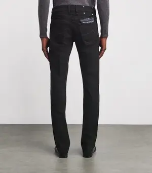 Jacob Cohen Nick Slim Jeans With Lizard-skin Patch