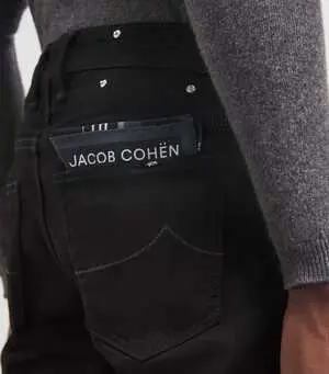 Jacob Cohen Nick Slim Jeans With Lizard-skin Patch
