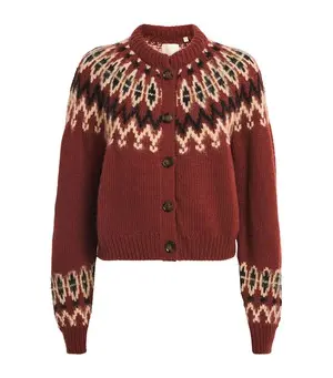 DÔEN Wool-blend Clarke Cardigan - Burgundy