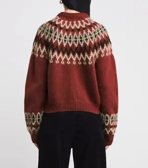 DÔEN Wool-blend Clarke Cardigan - Burgundy