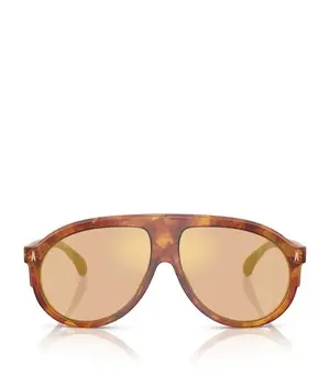 Moncler Acetate Aviator Sunglasses - Brown