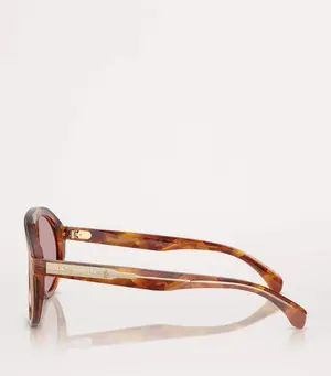 Moncler Acetate Aviator Sunglasses - Brown
