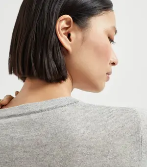 Brunello Cucinelli Cashmere Monili-trimmed Sweater - Grey