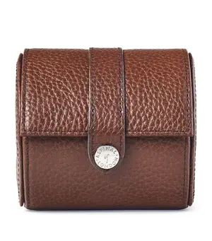 ASPINAL OF LONDON Leather Watch Roll - Brown