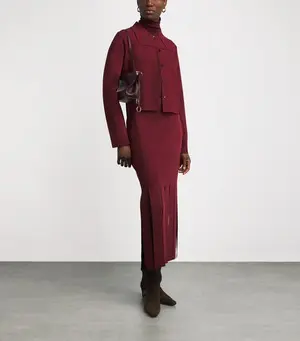 JOSEPH Milano-knit Gare Compact Jacket - Red