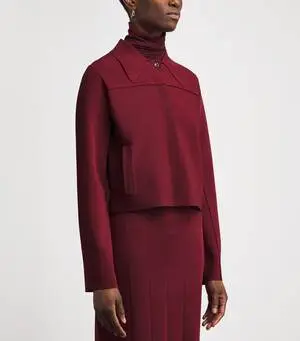 JOSEPH Milano-knit Gare Compact Jacket - Red