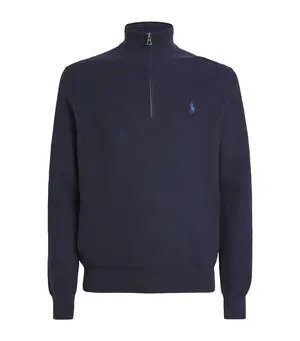 Polo Ralph Lauren Cotton Quarter-zip Sweatshirt - Navy