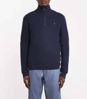 Polo Ralph Lauren Cotton Quarter-zip Sweatshirt - Navy