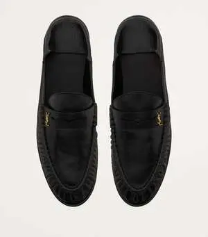 Saint Laurent Leather Loafers - Black