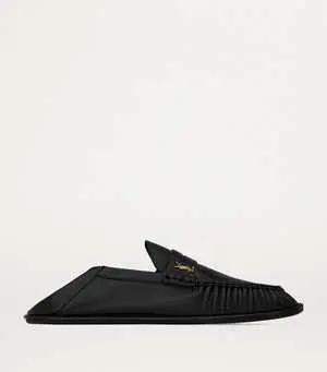 Saint Laurent Leather Loafers - Black