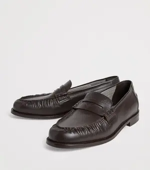 Emporio Armani Leather Loafers
