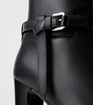 Ralph Lauren Leather Donnely Ankle Boots - Black