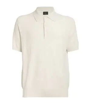 Brioni Cotton-silk-cashmere Polo Shirt