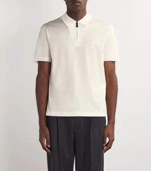 Brioni Cotton-silk-cashmere Polo Shirt