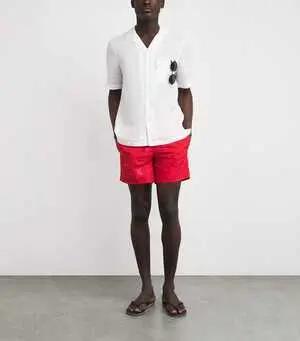 Vilebrequin Embroidered Turtle Mistral Swim Shorts - Red