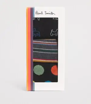 Paul Smith Cotton-blend Jacquard Socks - Black