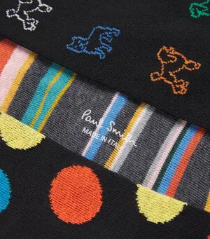 Paul Smith Cotton-blend Jacquard Socks - Black