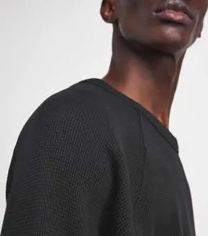 AGOLDE Cotton-blend Payson Waffle T-shirt - Black