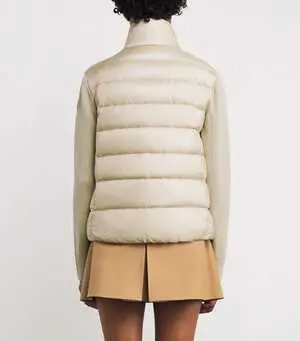 Moncler Down And Wool-trim Panelled Cardigan