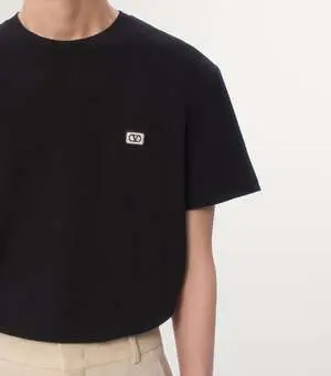 Valentino Garavani Cotton Vlogo T-shirt - Black