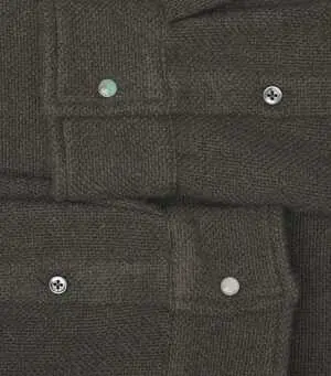GOD'S TRUE CASHMERE Cashmere Press-stud Overshirt - Green