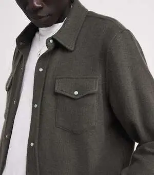 GOD'S TRUE CASHMERE Cashmere Press-stud Overshirt - Green