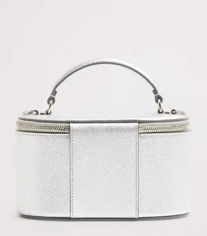 Valentino Garavani Mini Leather Vanity Case Top-handle Bag - Metallic