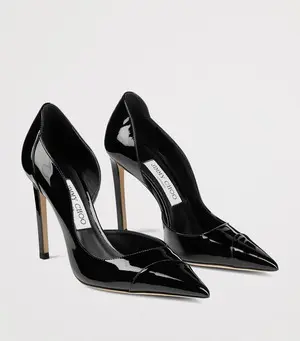 JIMMY CHOO Brigitte 100 Patent Leather Pumps - Black