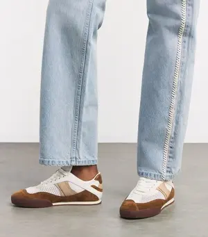 Chloé Leather Kick Sneakers - Brown