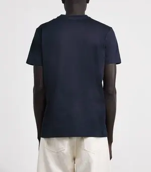 Moncler Cotton Double Logo T-shirt - Blue