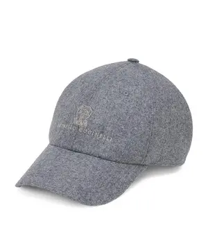 Brunello Cucinelli Virgin Wool Baseball Cap - Grey