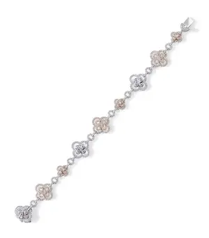 BOODLES Rose Gold, Platinum, And Diamond Bracelet - Silver