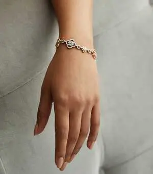 BOODLES Rose Gold, Platinum, And Diamond Bracelet - Silver
