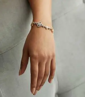 BOODLES Rose Gold, Platinum, And Diamond Bracelet