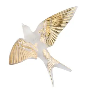 Lalique Crystal Hirondelles Wall Ornament - Clear