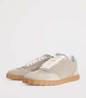 AMI Paris Suede Low-top Sneakers - Beige