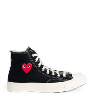 Play Comme Des Garcon X Converse Heart Chuck Taylor All Star '70 High-top Sneakers - Black