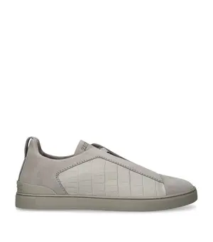 Men's Gray Leather