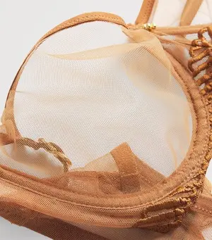 AUBADE Sheer Emotion Underwired Half-cup Bra - Brown