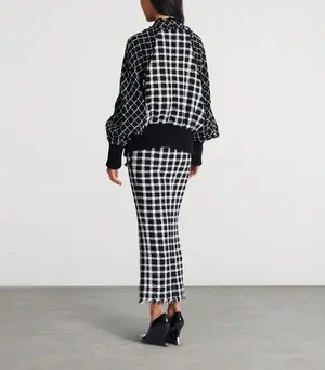 Balmain Tweed Bomber Jacket - Black