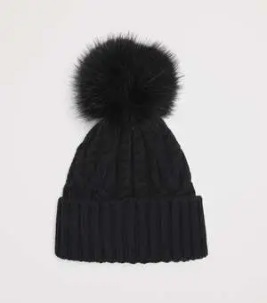 Moncler Virgin Wool-cashmere Beanie With Pom-pom
